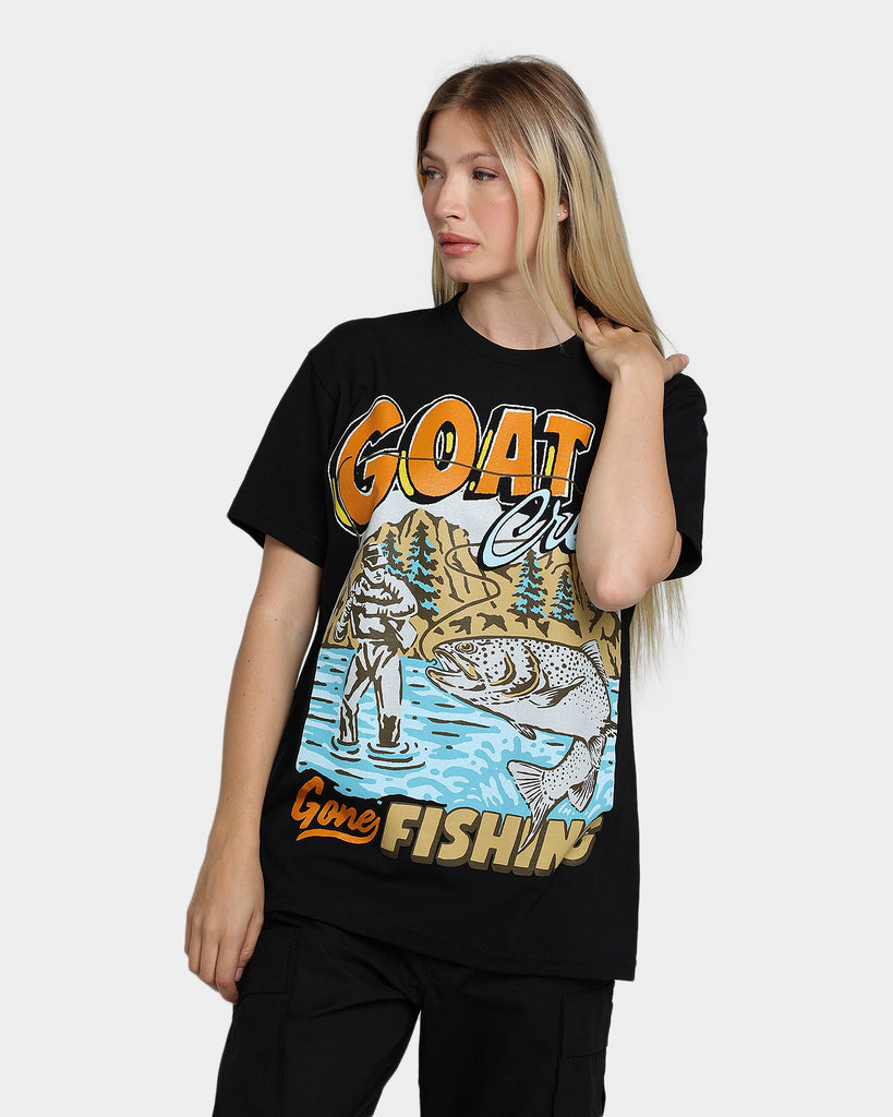 Goat Crew Gone Fishing T-Shirt Black | Culture Kings US