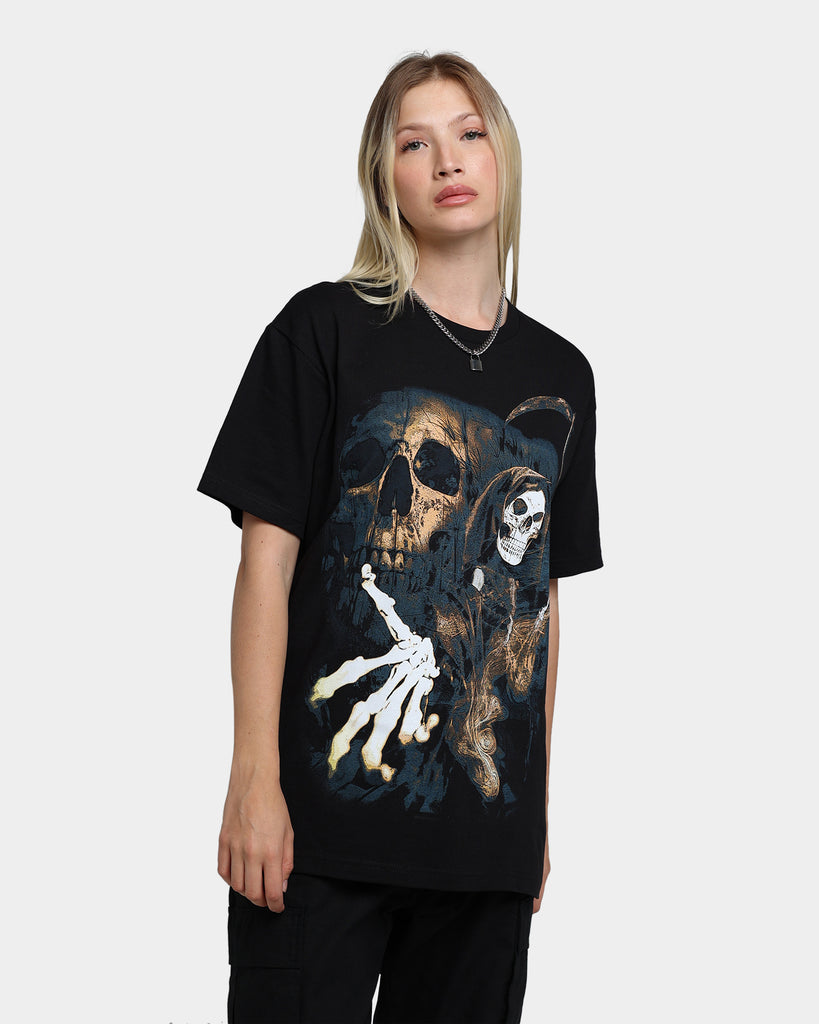 Rats Get Fat Fear The Reaper T-Shirt Black/Gold | Culture Kings US