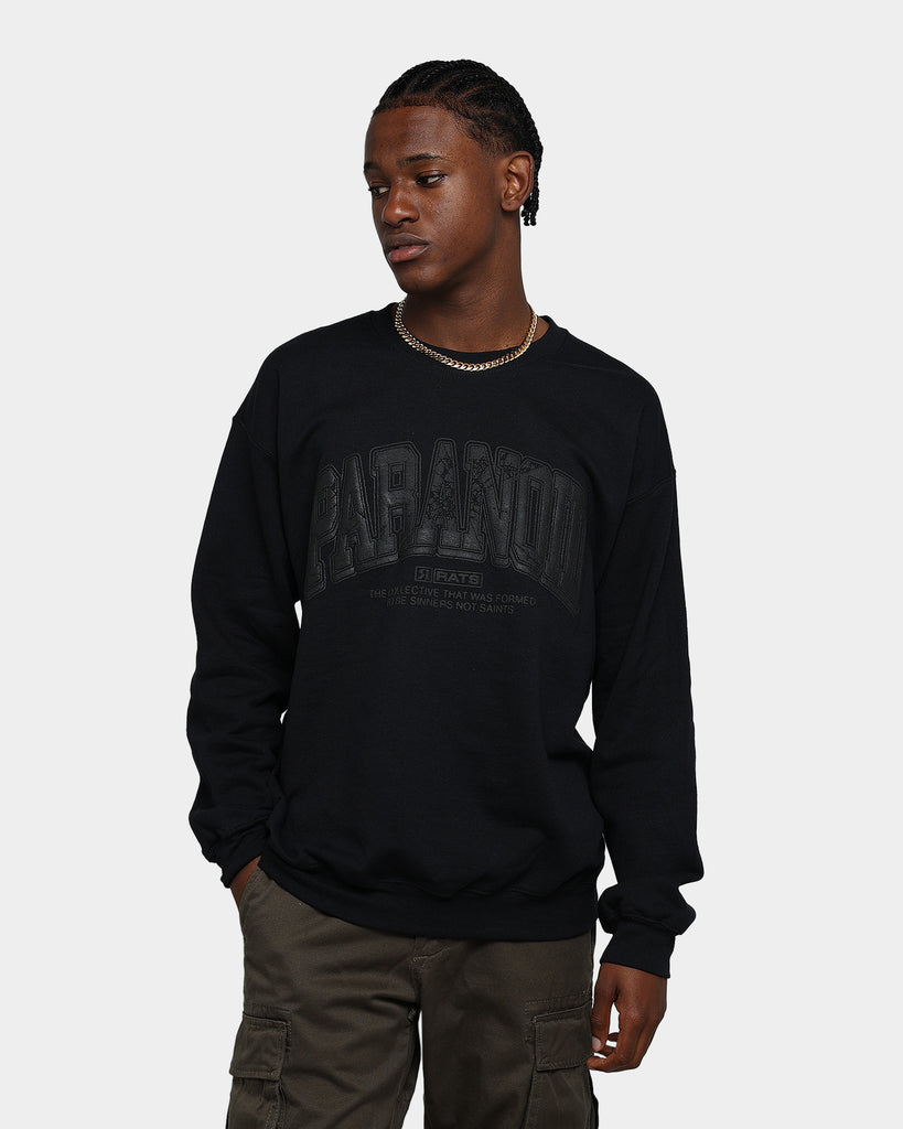 Rats Get Fat Paranoid Crewneck Black | Culture Kings US