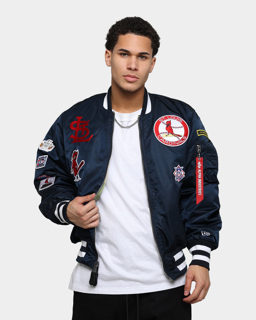 New Era St Louis Cardinals Varsity Jacket Blue | Culture Kings US