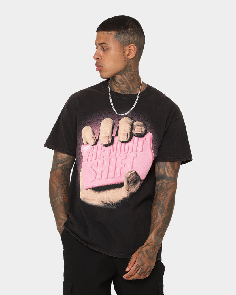 The Night Shift Night Club Vintage T-Shirt Black Wash | Culture Kings US