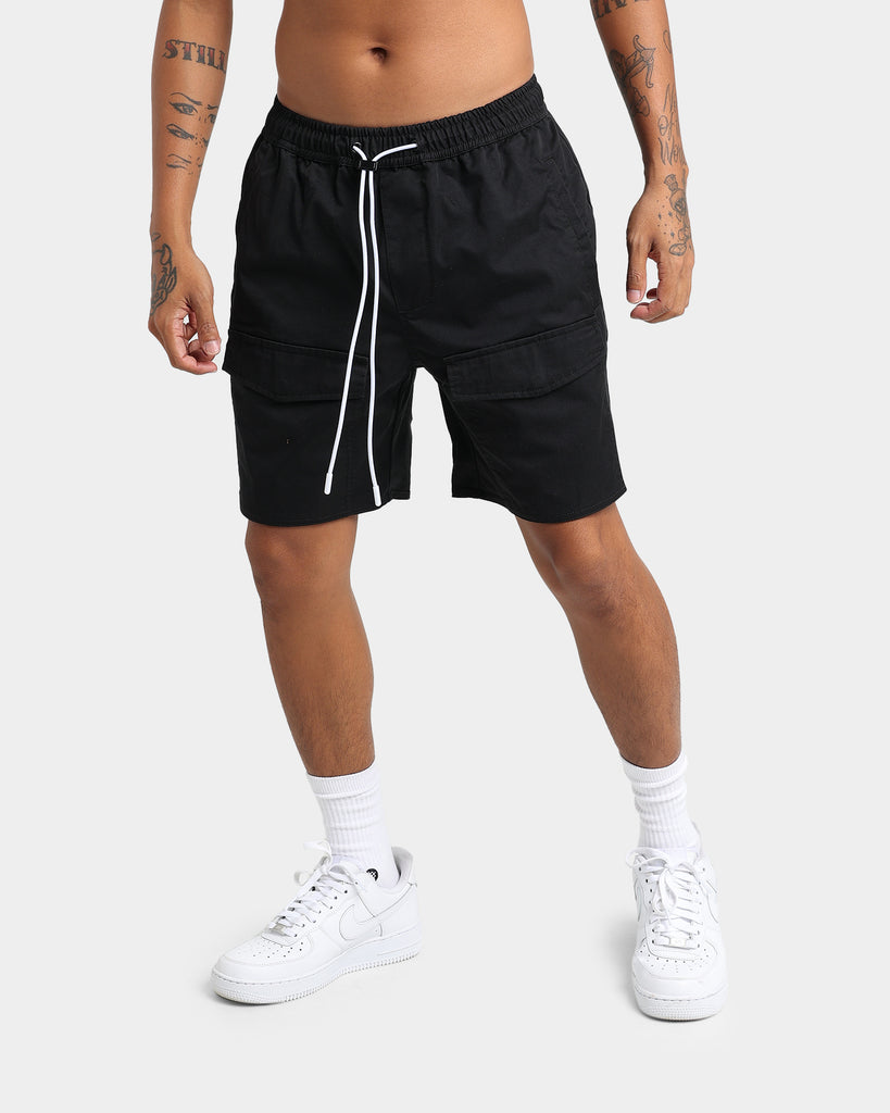Carré Artisan Cargo Short Washed Black | Culture Kings US