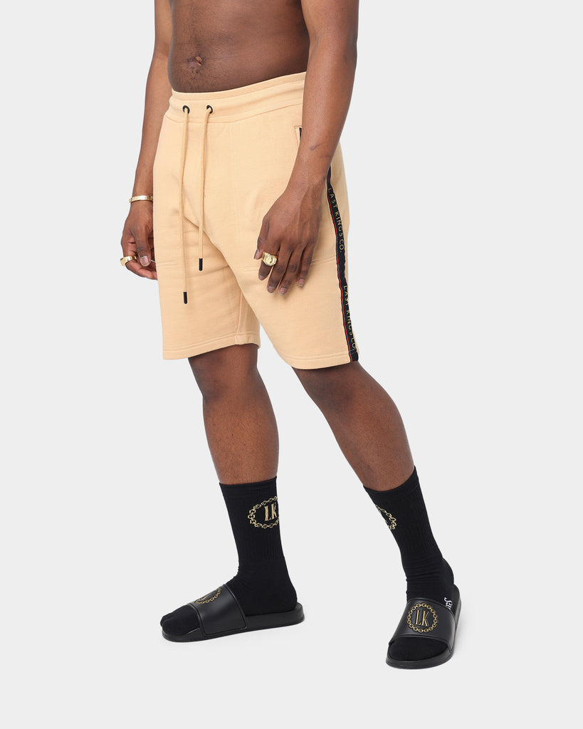 Last Kings Notoriety Tape Sweat Shorts Sand | Culture Kings US