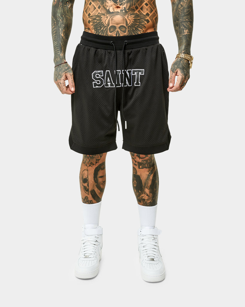Saint Morta Workshop Basketball Shorts Black/White | Culture Kings US