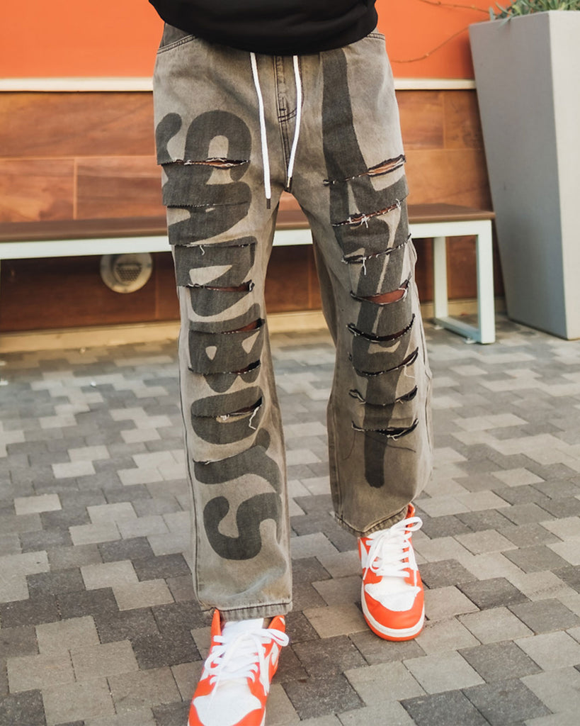 XXIII Kylan Script Jeans Dark Grey | Culture Kings US