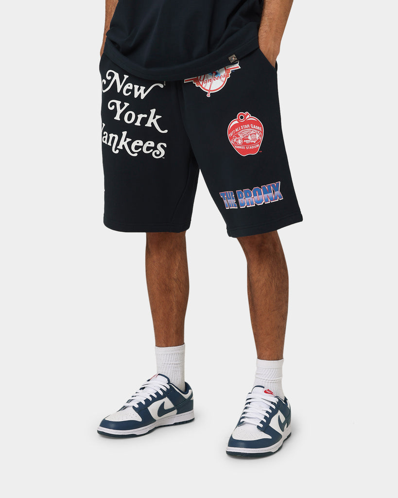 Majestic Athletic New York Yankees Puff Print Patch Fleece Shorts True ...