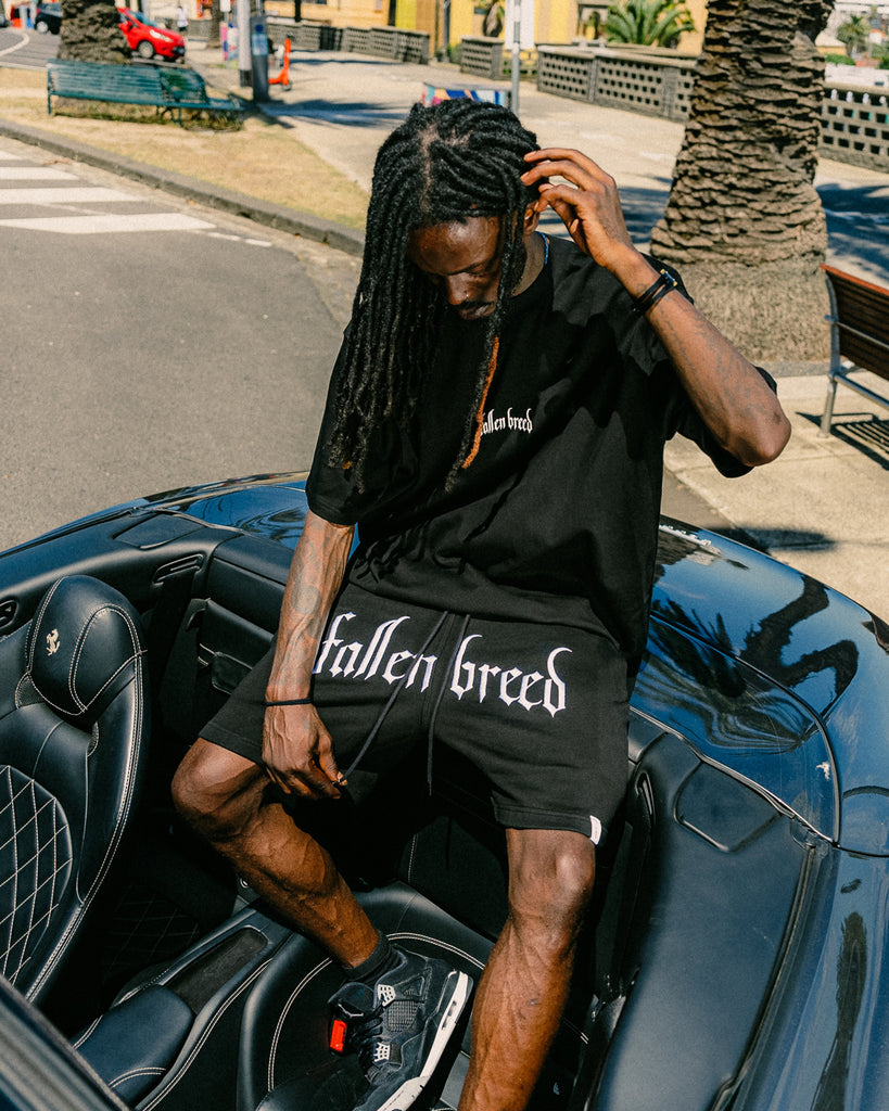 Fallen Breed Logo Sweat Shorts Black | Culture Kings US