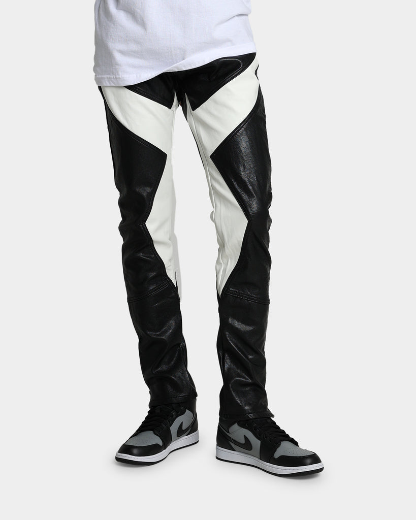 MNML S192 Leather Pants Black/White | Culture Kings US