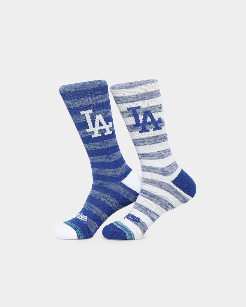 Stance X Los Angeles Dodgers Twist Crew Socks 2 Pack White | Culture ...