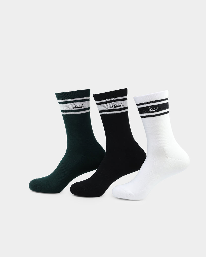 Saint Morta Mercy Merci Socks 3 Pack White/Stadium Green/Black ...