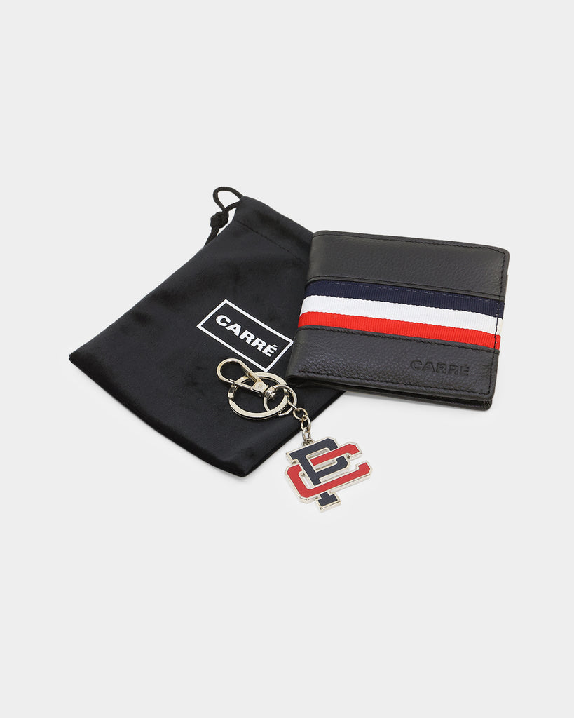 Carre Classic Wallet and Keychain Set Black/Red/White | Culture Kings US