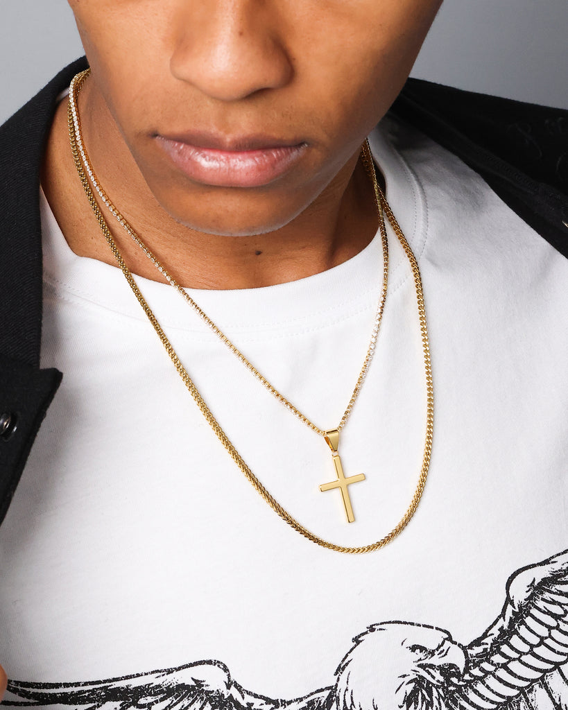 NXS Double Cross Chain Gold | Culture Kings US