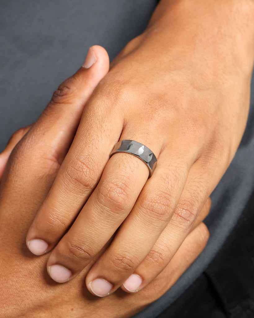 NXS Cyclical Cut Tungsten Ring Steel | Culture Kings US