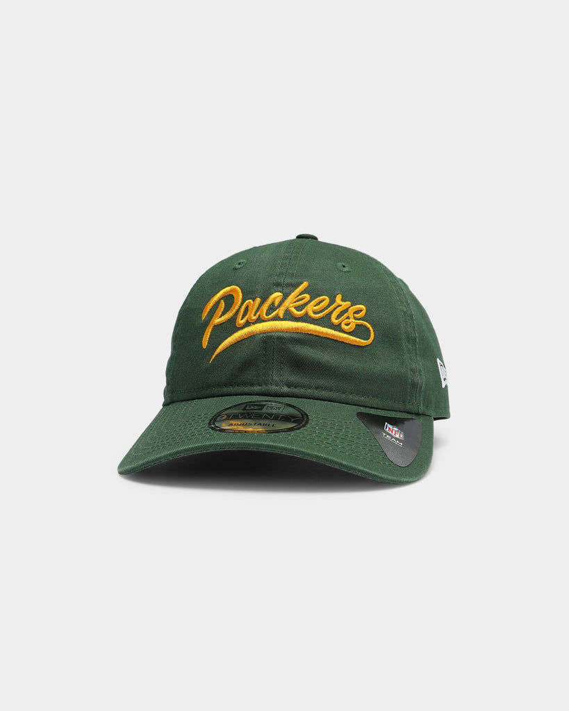 New Era Green Bay Packers Script 9TWENTY Strapback Cilantro Green ...