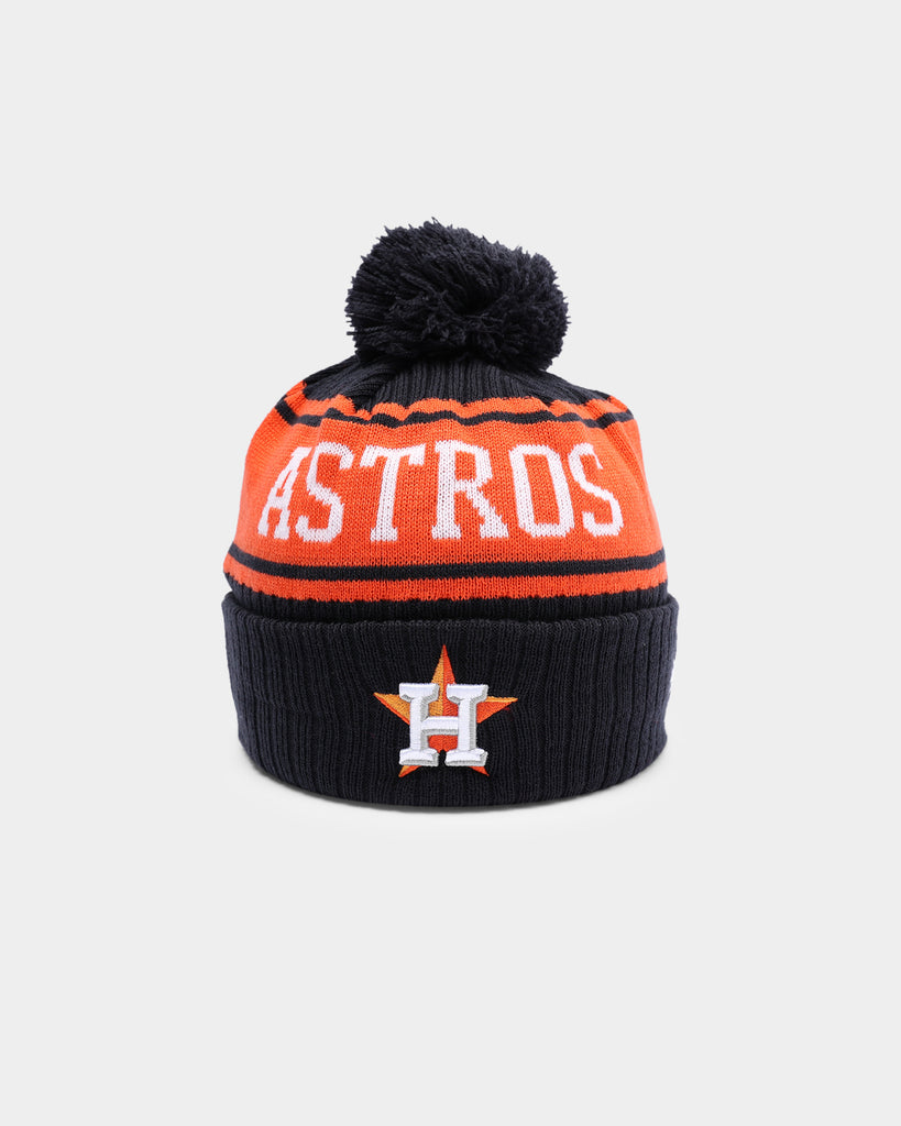 New Era Houston Astros Team Stripe Script Pom Beanie Team | Culture ...