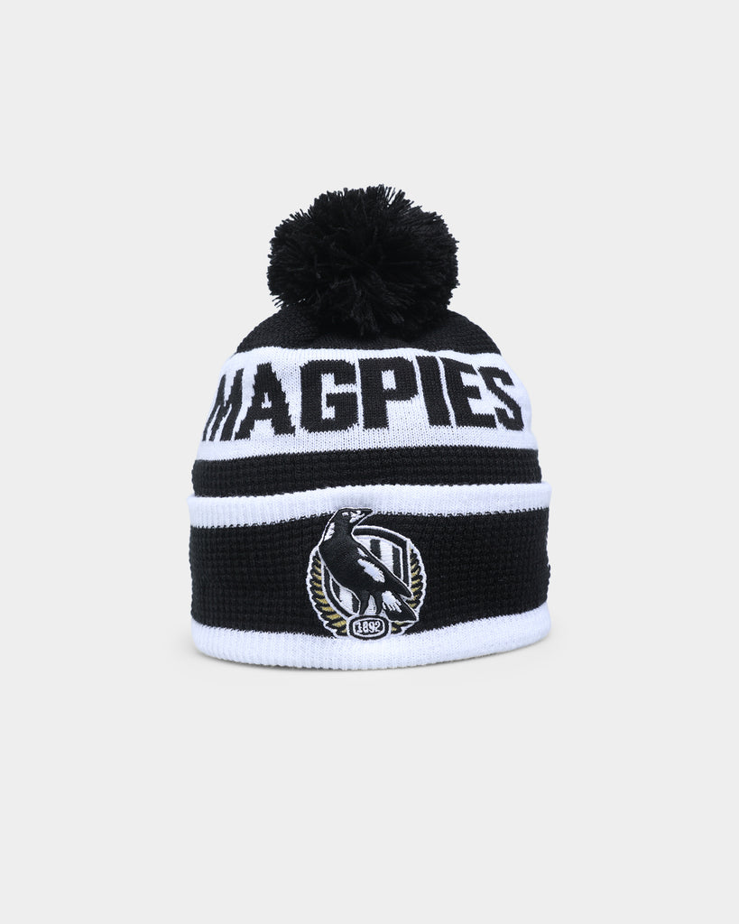 New Era Collingwood Magpies 'AFL 2022' Pom Waffle Knit Beanie Black ...