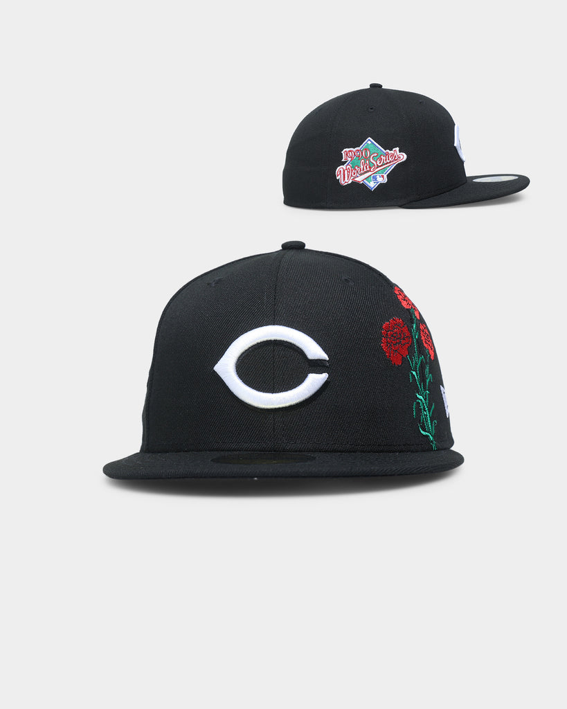 New Era Cincinnati Reds 'State Flower' 59FIFTY Fitted Black/Floral ...