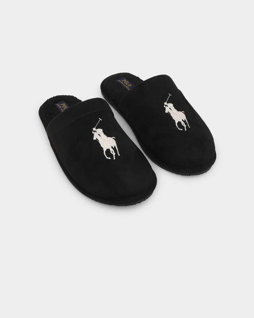 Polo Ralph Lauren Klarence Big Pony Slippers Black/Cream | Culture Kings US