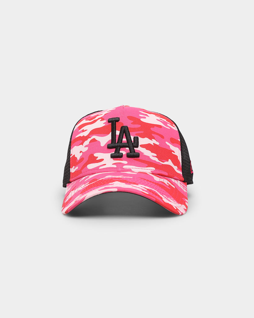 New Era Los Angeles Dodgers 'Pink Camo' 9FORTY A-Frame Trucker Snapbac ...