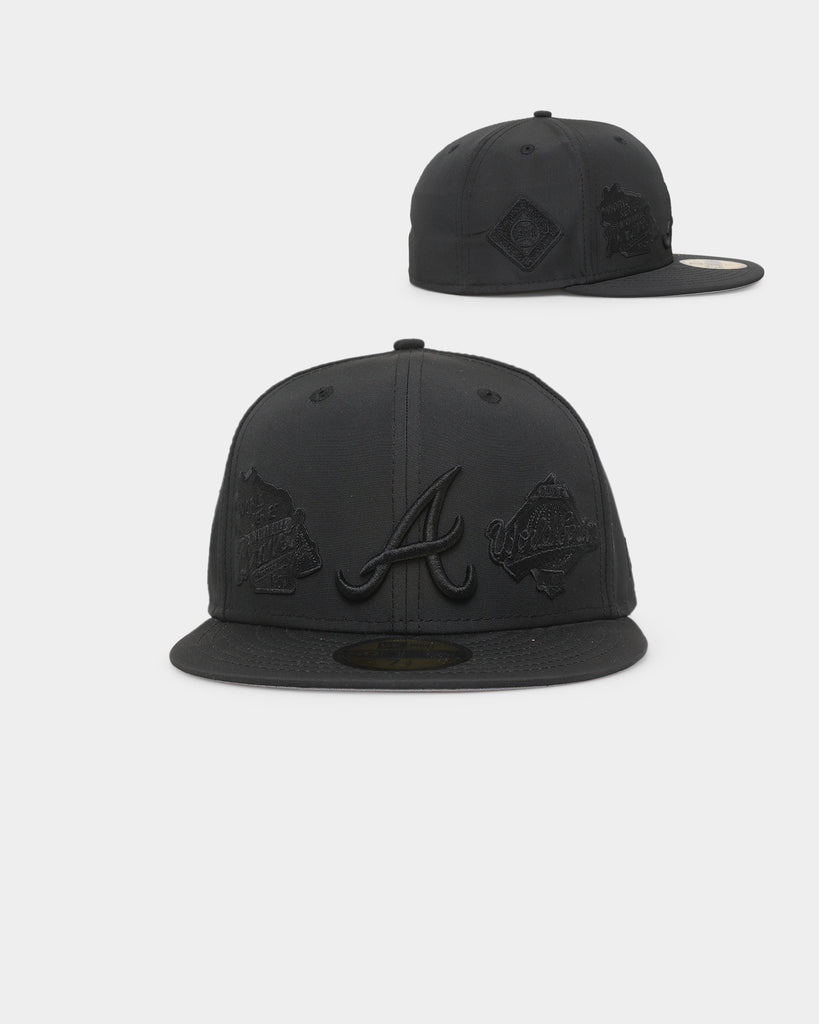New Era Atlanta Braves 'Triple Black Multi Logo Prolight' World Series ...