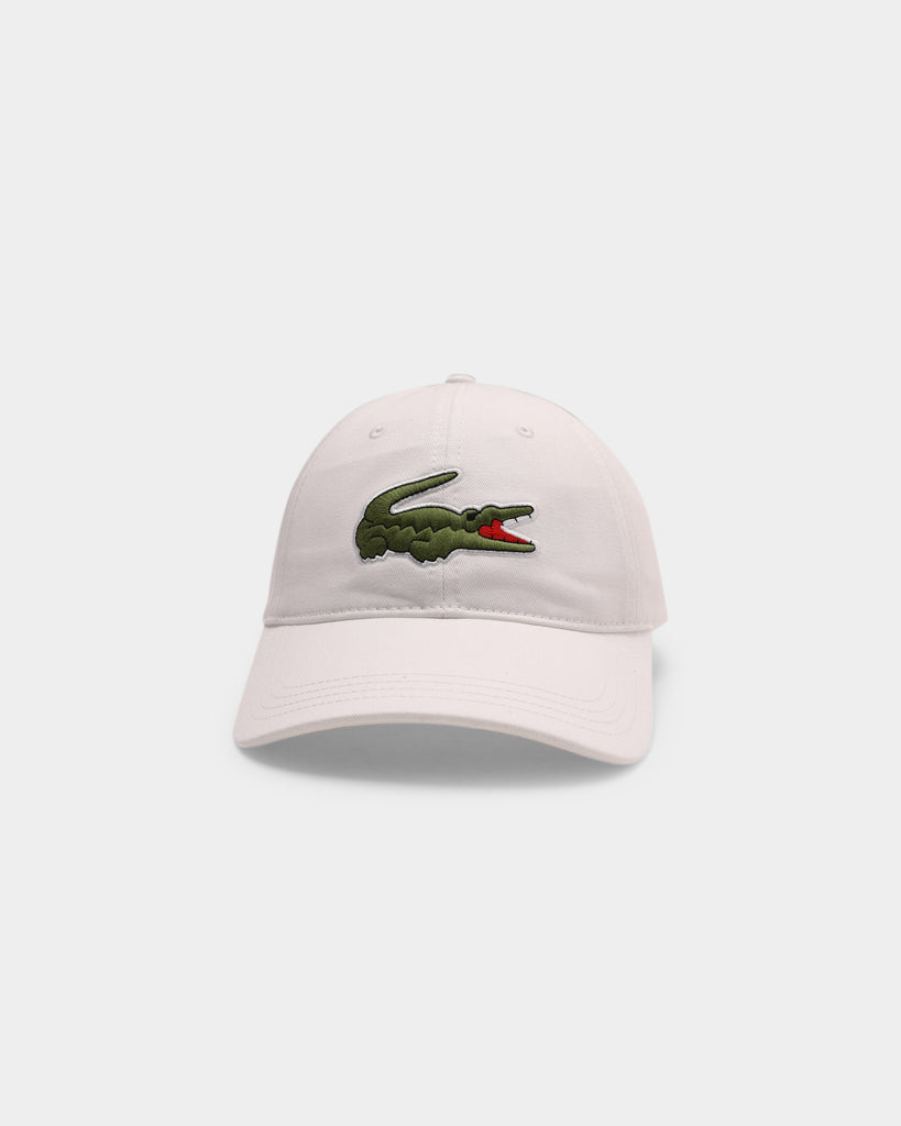 Lacoste Big Croc Cotton Cap White | Culture Kings US