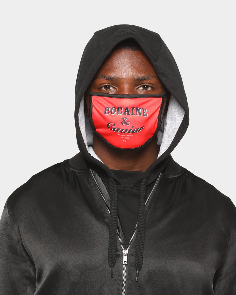 Crooks & Castles Men's Caviar Fashion Face Mask Red/Black | Culture ...