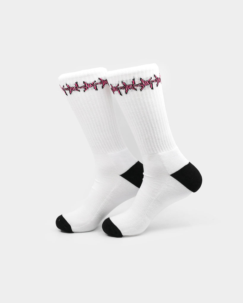 Goat Crew Barbed Wire Socks White | Culture Kings US