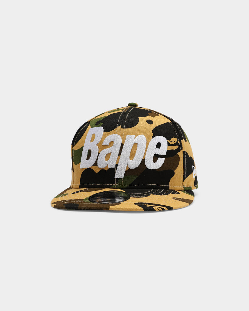 A Bathing Ape 1st Camo Bape x New Era Snapback Yellow | Culture Kings US