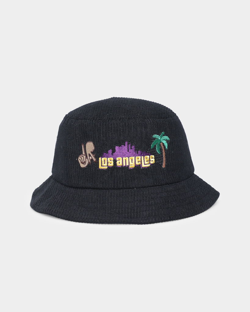 Goat Crew Los Angeles Cord Bucket Hat Black | Culture Kings US