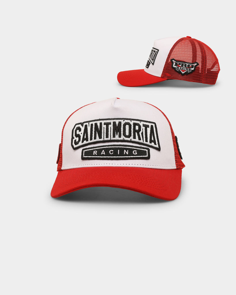 Saint Morta Pro Racing Trucker Cap Snapback Red/White | Culture Kings US