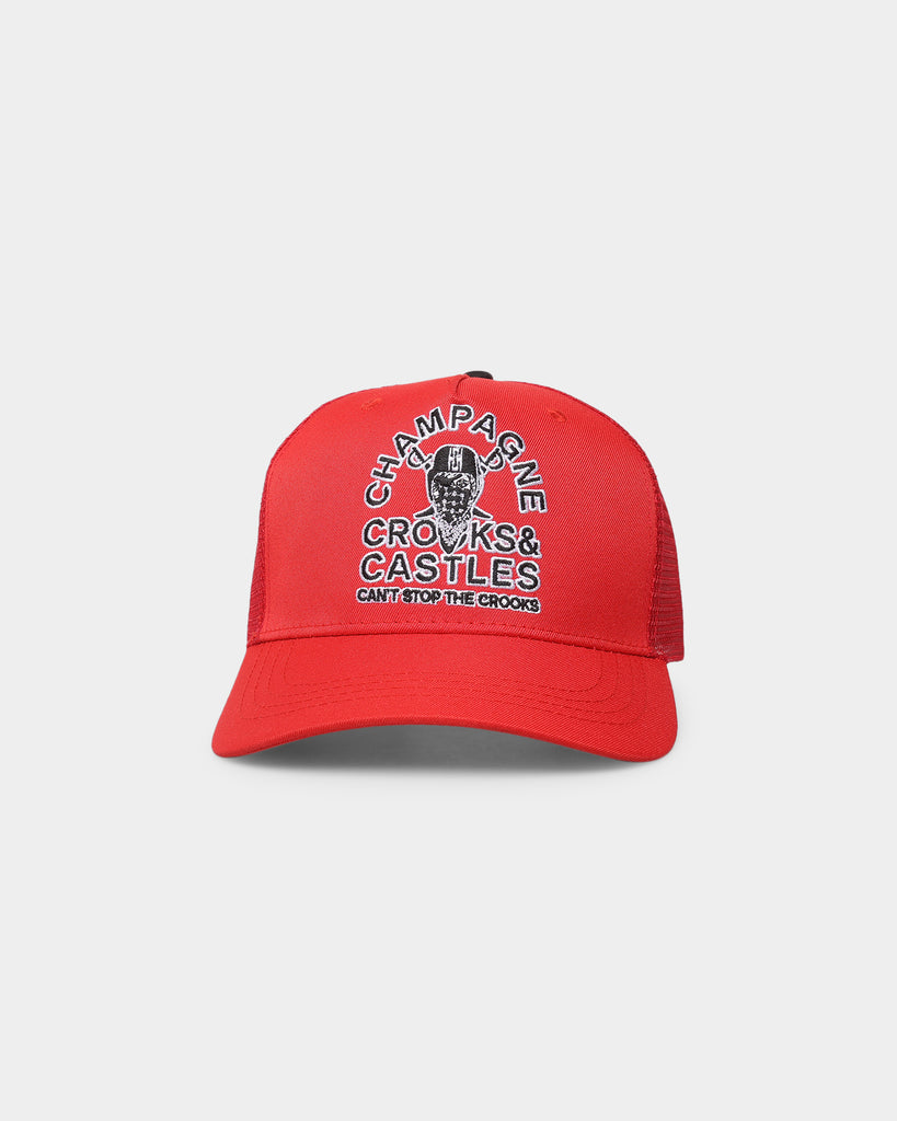 Crooks & Castles Champagne Vandal Mesh Cap Red | Culture Kings US