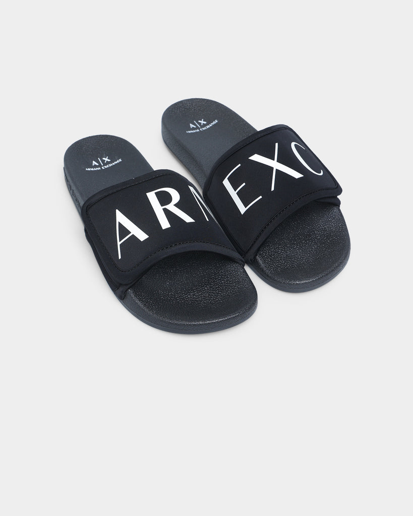 Armani Exchange Poolside Sandals Black | Culture Kings US