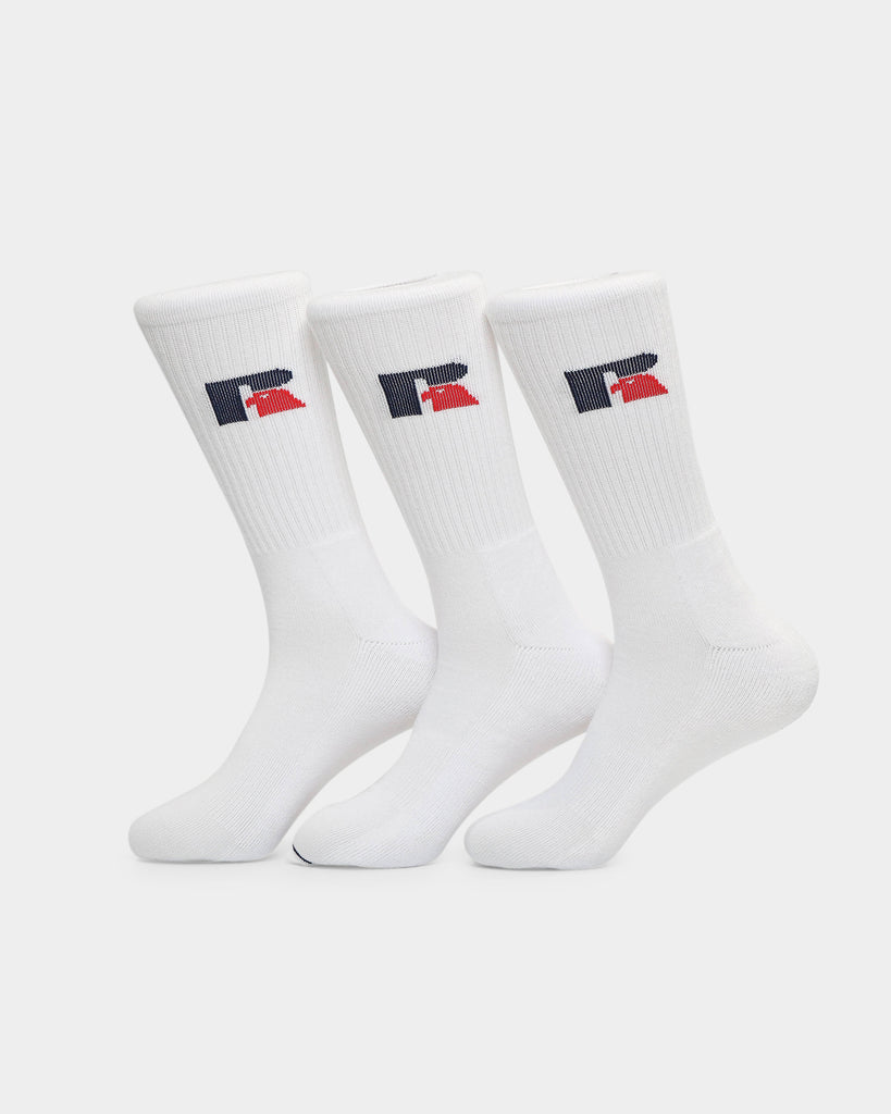Russell Athletic Classic Sock 3 Pack White | Culture Kings US